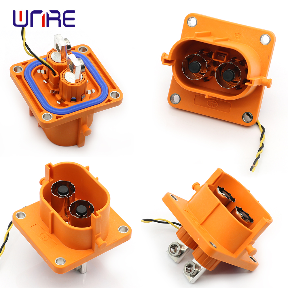 China 2P Right Angle High Voltage Connector Plug 125/150/200A DC 1500V ...