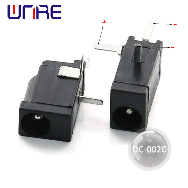 China DC002C Female Panel Mount Connector black Manufacturer and ...