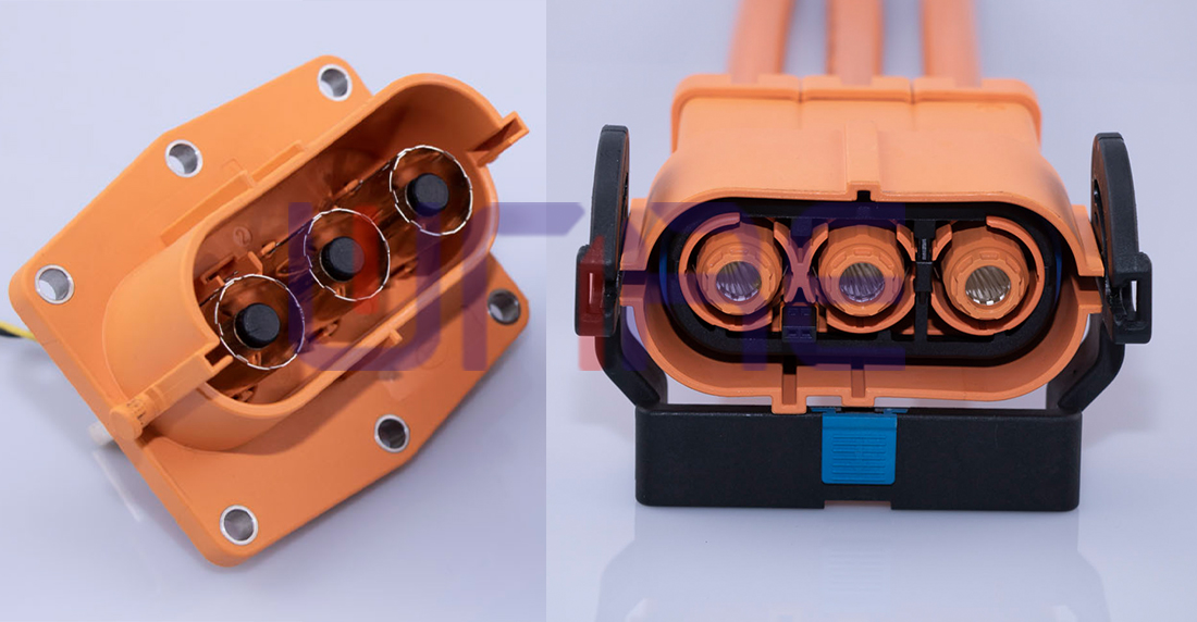 China 3P Straight Angle 125/150/200A DC 1500V High Voltage Connector ...