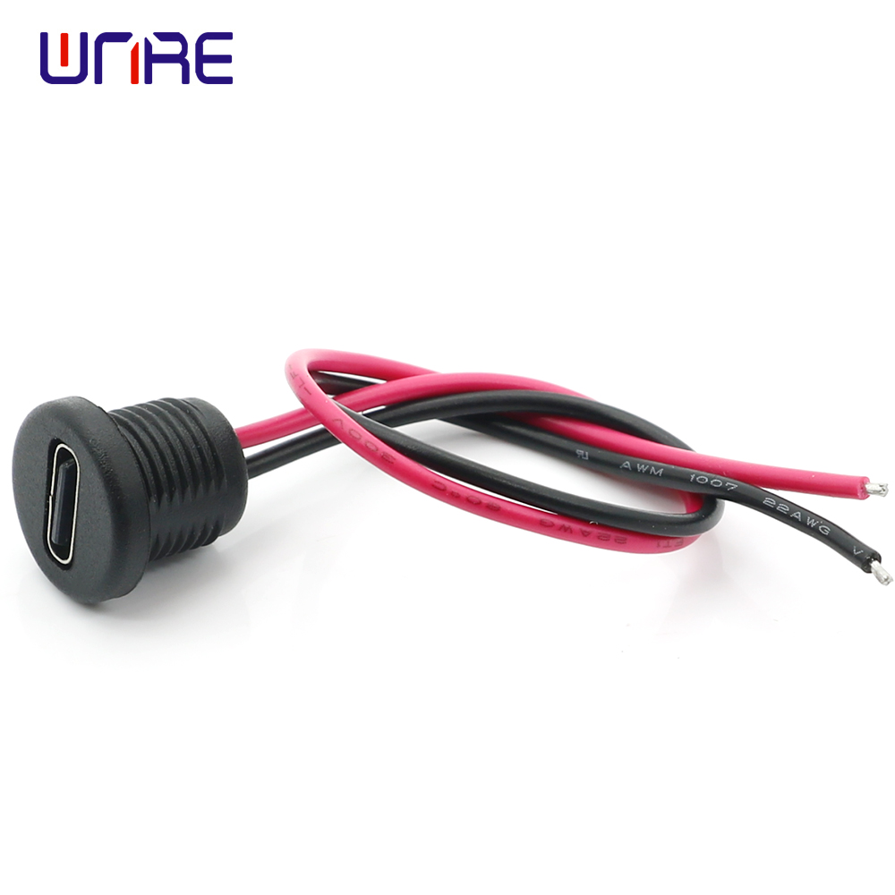 China USB Type-c Connector Welding Wire Female Socket Cable Type-c Port ...