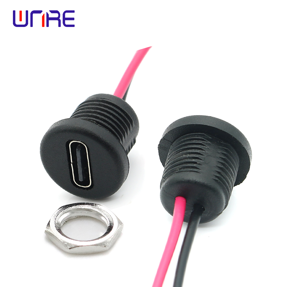 China USB Type-c Connector Welding Wire Female Socket Cable Type-c Port ...