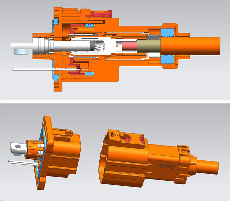 China 1P Straight Angle High Voltage Connector Plug Batteries 125/150 ...