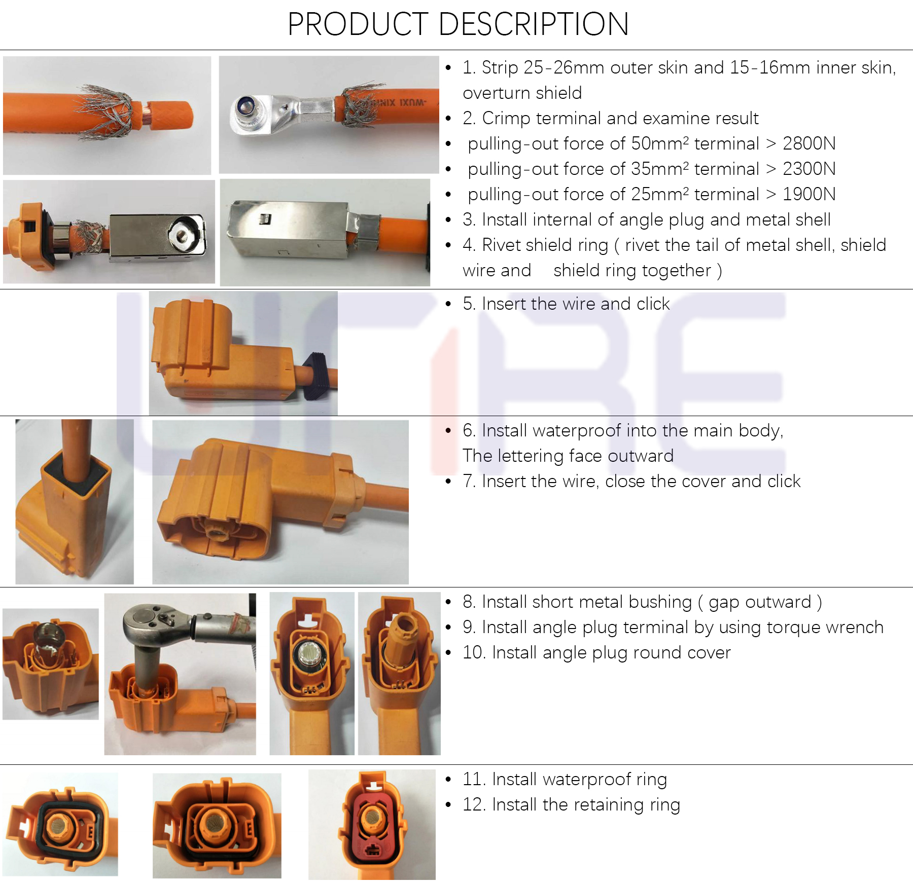 China HV Connector High Voltage Connector 1P Right Angle Socket ...