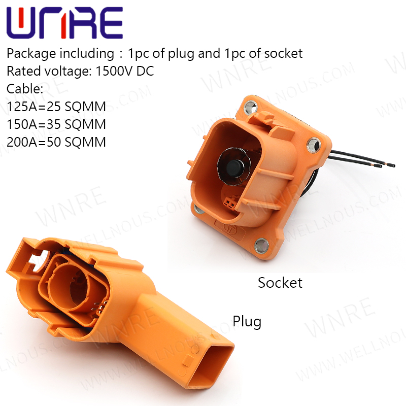 China HV Connector High Voltage Connector 1P Right Angle Socket ...