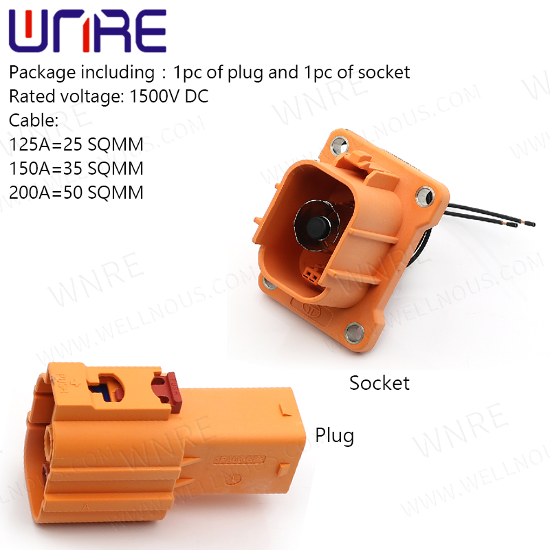 China 1P Straight Angle High Voltage Connector Plug Batteries 125/150 ...