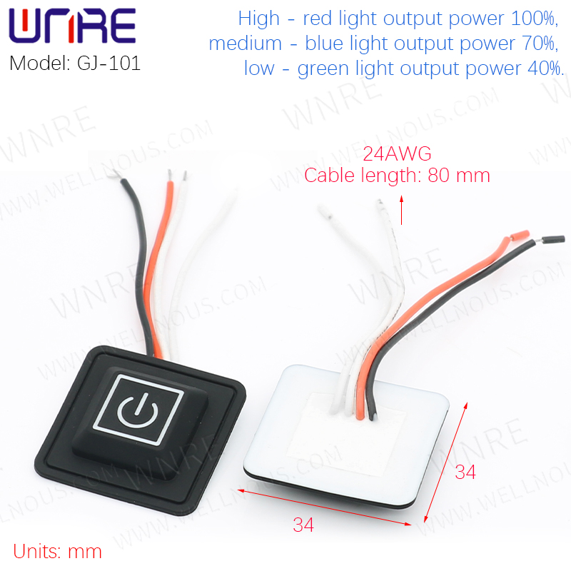 China 3 Gear Temp Control Waterproof Heating Switch Clothes Silicone ...